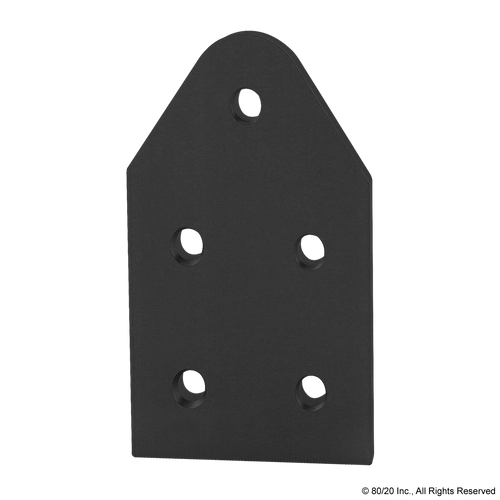 4371-Black | 15 Series 5 Hole - Triangular Pivot Plate | CPI Automation
