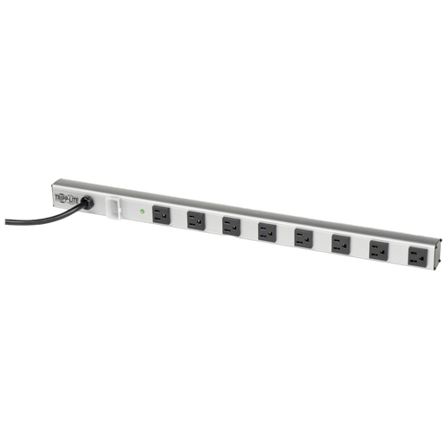 2677 | 10, 15, 25 Series 15A Power Strip, 8 Outlets, 6 ft. cord, 24 ...