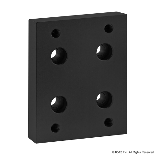 2420-Black | 15 Series Flange Mount Caster Base Plate | CPI Automation