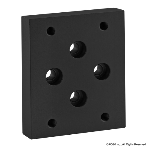 40-2426-Black | 40 Series Flange Mount Caster Base Plate | CPI Automation