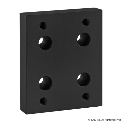 40-2420-Black | 40 Series Flange Mount Caster Base Plate | CPI Automation