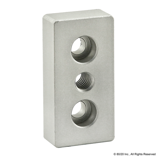 2124 | 10 Series 3 Hole - Center Tap Base Plate: 1.00" x 2.00" with 5/ ...