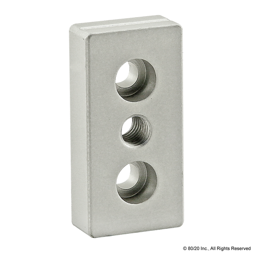25-2129 | 25 Series 3 Hole - Center Tap Base Plate - 25mm x 50mm with ...