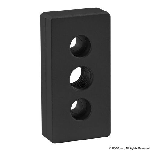 40-2138-Black | 40 Series 3 Hole - Center Tap Base Plate - 40mm x 80mm ...