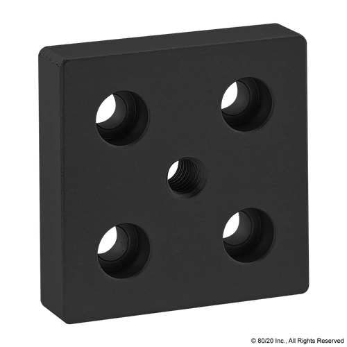 2127-Black | 10 Series 5 Hole - Center Tap Base Plate: 2.00" x 2.00 ...
