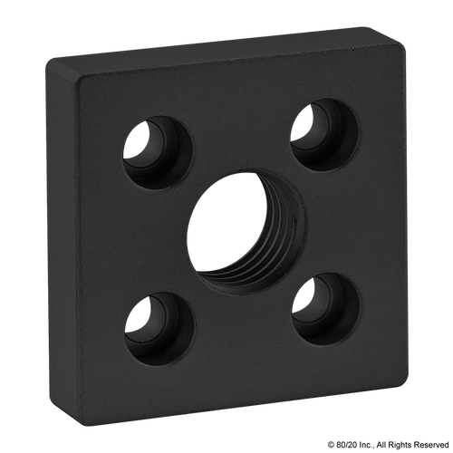 2362-Black | 10 Series 5 Hole - Center Tap Base Plate: 2.00" x 2.00 ...