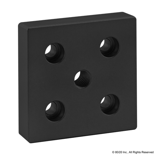 2140-Black | 15 Series 5 Hole - Center Tap Base Plate: 3.00" x 3.00 ...