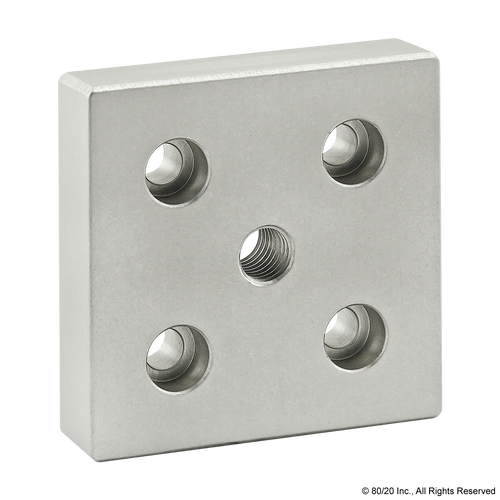 2140 | 15 Series 5 Hole - Center Tap Base Plate: 3.00" x 3.00" with 1/2 ...