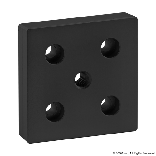 40-2140-Black | 40 Series 5 Hole - Center Tap Base Plate - 80mm x 80mm ...