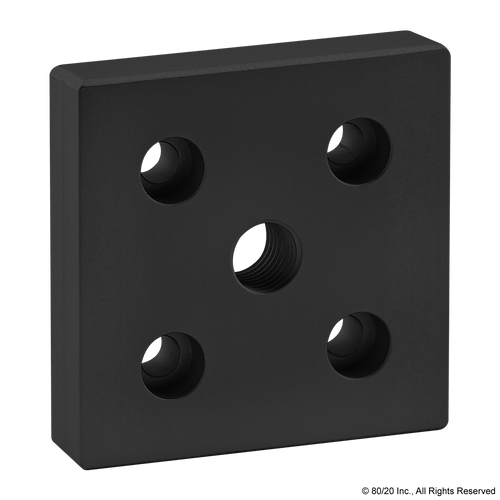 40-2145-Black | 40 Series 5 Hole - Center Tap Base Plate: 80mm x 80mm ...