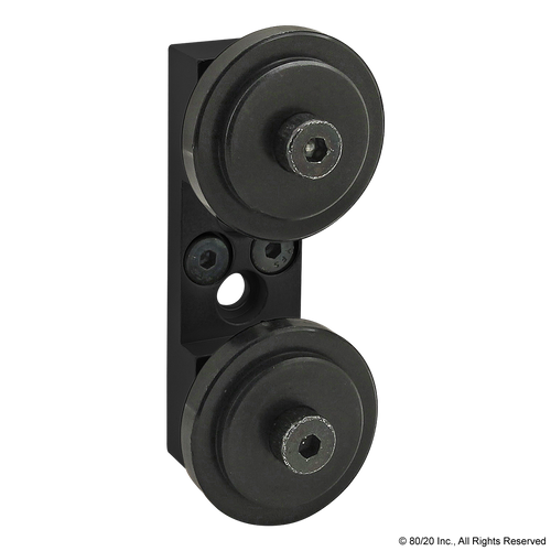 2751-Black | 10 Series Dual Roller Wheel Bracket Assembly | CPI Automation