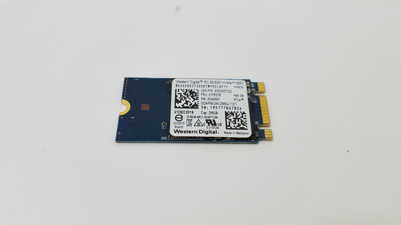 Western Digital SN520 SDAPMUW-256G-1101 256 GB NVMe 42mm SSD at TR ...