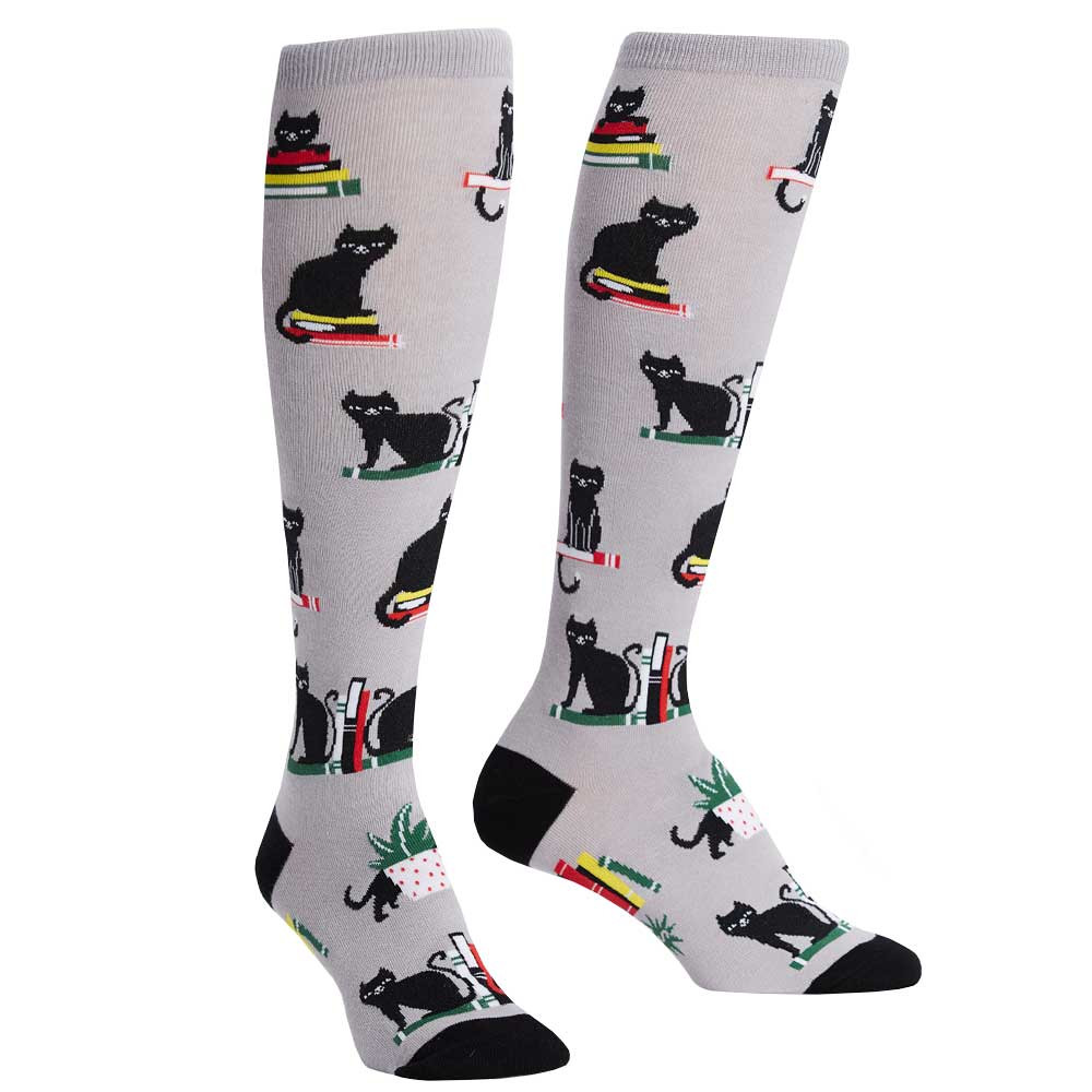 Booked for Meow Knee High Socks