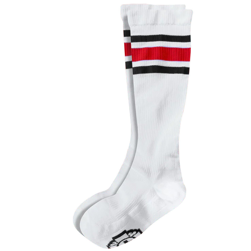 Old Bones Therapy Compression Socks - Black with Pink / White Stripes
