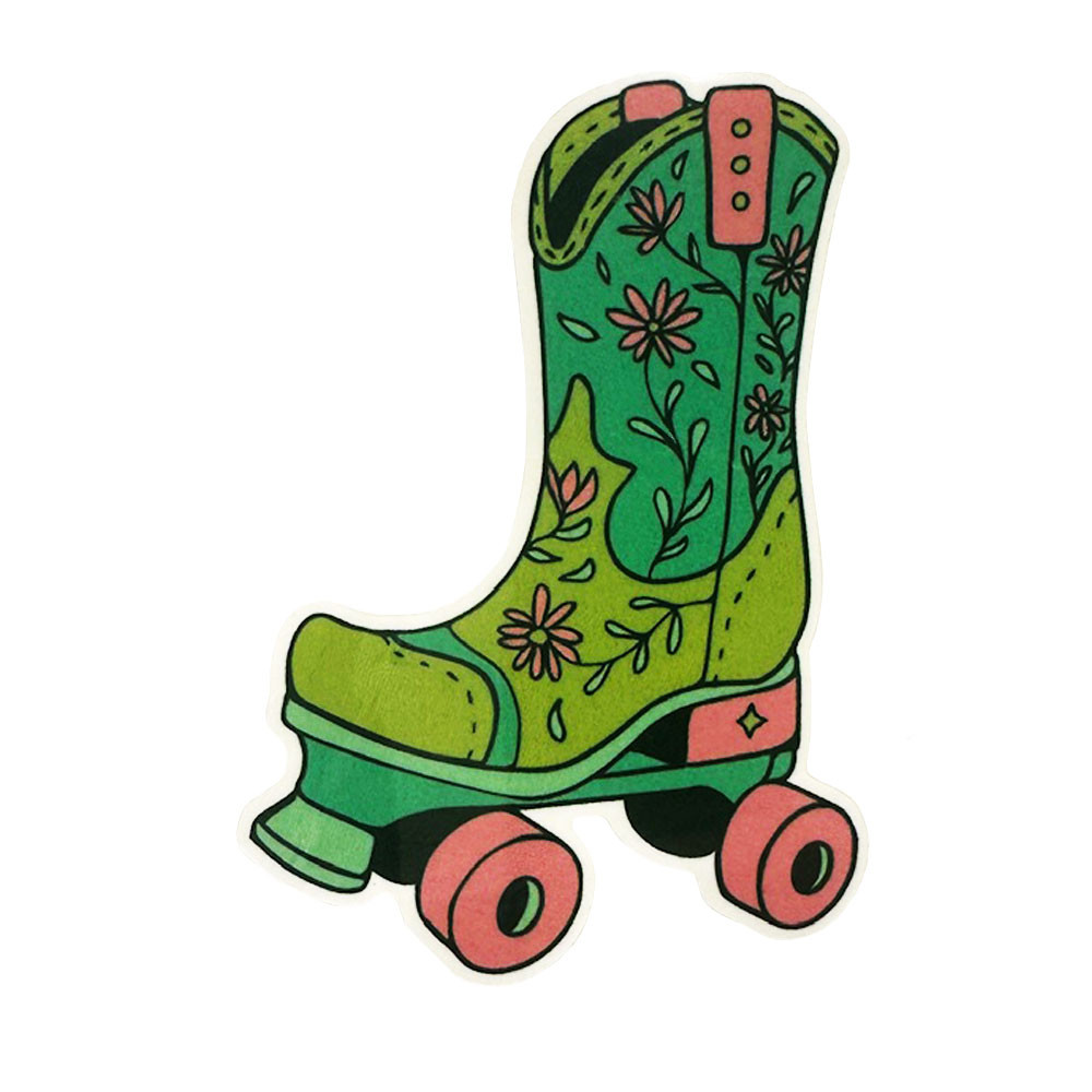 Cowboy Boot Skate Sticker