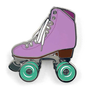 Roller Skate Pin with Glow-in-the-dark Wheels - Many Colors