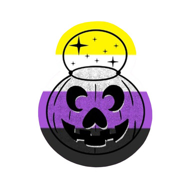Non-Binary Pumpkin Sticker