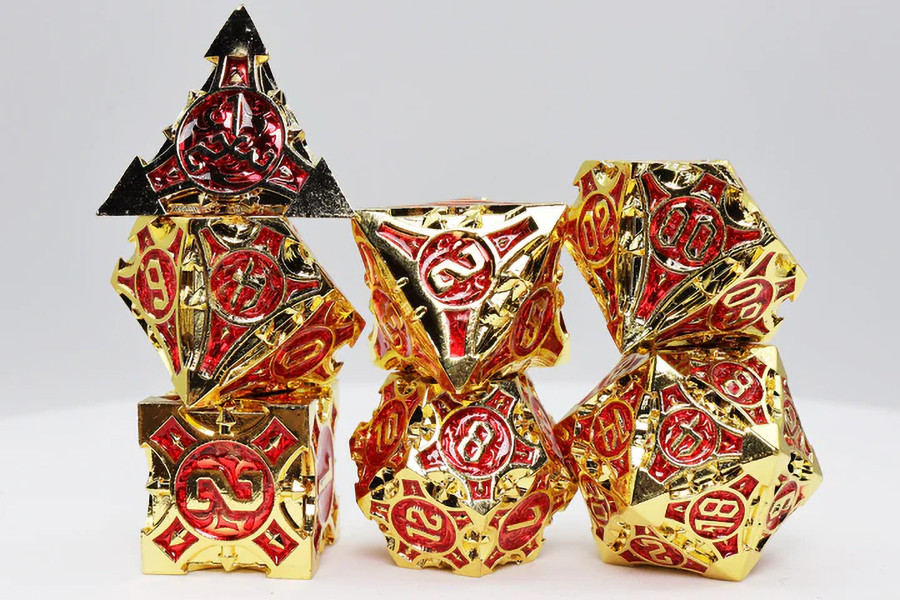 Foam Brain: Quiver of Arrows - Royal Ruby Arrow Metal RPG Dice Set ...