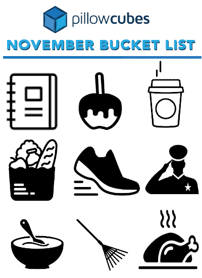 Ultimate November Bucket List - Wilport Pillow Co