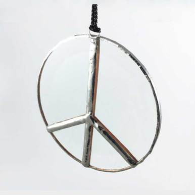 Crystal Peace Sign Sun Catcher (7591)