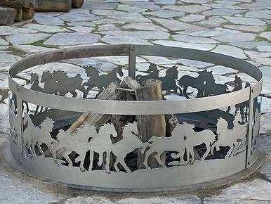 Wildlife Decorative Fire Ring - Mustangs (4225)