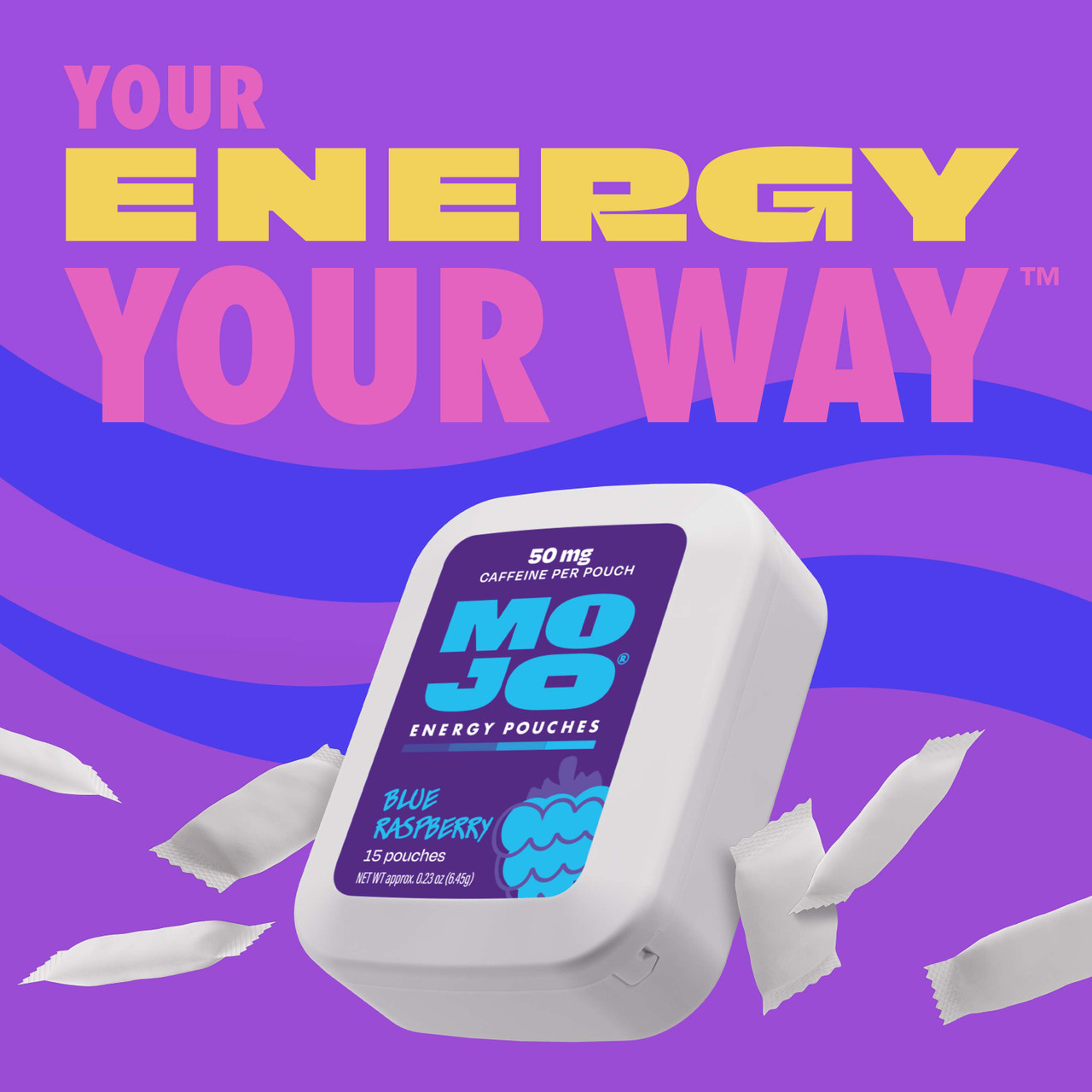Blue Raspberry Mojo Energy Pouches