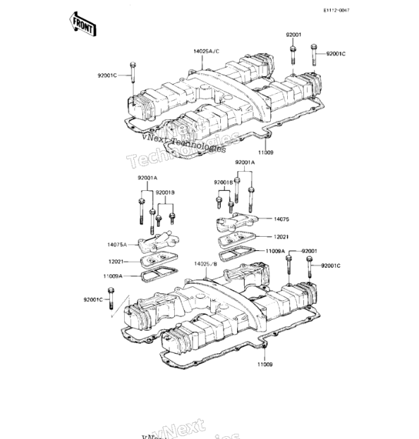 1981-1982 Kawasaki KZ1000 11060-1261 Valve Cover Gasket