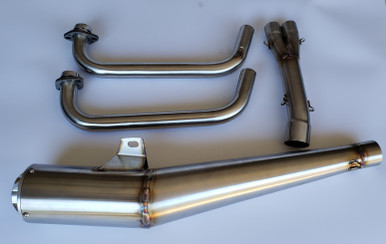HONDA GB500 GB400 Stainless exhaust MEGAPHONE 2N1 Tourist Trophy GB XBR ...