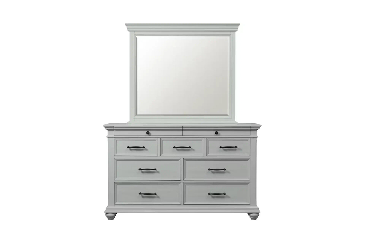 Elements SR300 Slater Grey Dresser and Mirror | Bi-Rite Furniture