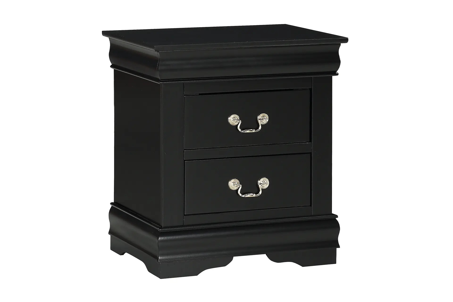 Crown Mark 3950 Louis Philip Black Nightstand | Bi-Rite Furniture