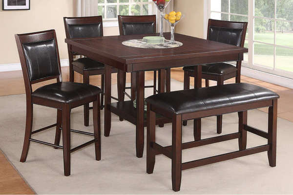 Crown Mark 2727 Fulton Brown Dining Room Set | Bi-Rite Furniture