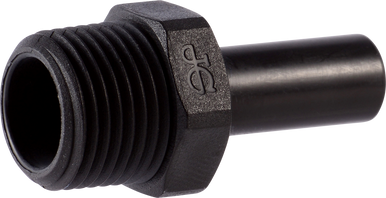 PART MT - MALE TUBE STEM ADAPTER - BLACK POLY - Specialty Sales LLC
