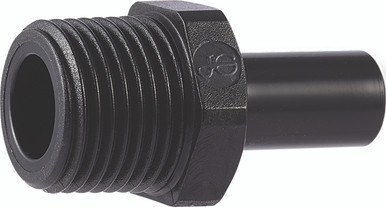 PART MT - MALE TUBE STEM ADAPTER - BSPT THREAD - METRIC - BLACK ACETAL ...