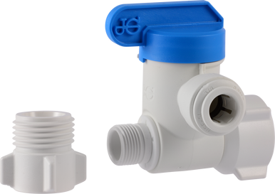 ANGLE STOP ADAPTER VALVES - POLYPRO W/ POLYSULPHONE NPSM MALE THREADS W ...