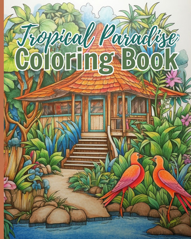 Tropical Paradise Coloring Book by Thy Nguyen - Bookloop Books and Gifts