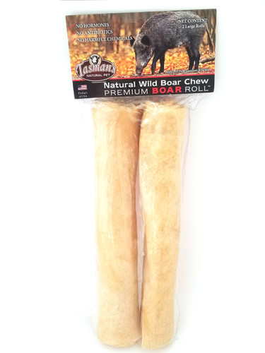Wild Boar Rawhide Rolls, Large 2 Pk - Black Mountain Supply