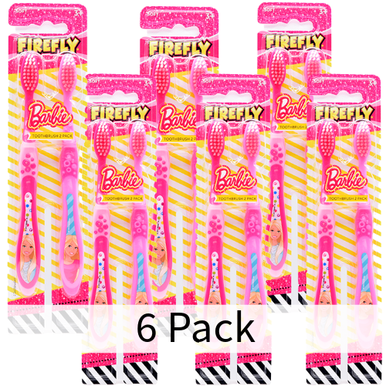 Barbie Toothbrush 6-Pack – Firefly Soft Bristle Kids’ Set