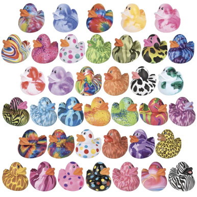 Rubber Ducks Super Mix Jumbo – 48 Pieces Bulk, 6”, 12+ Styles | Toy Barn®
