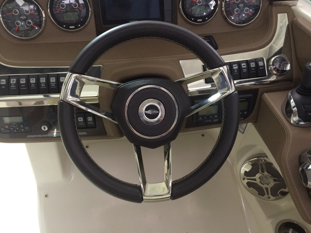 CHAPARRAL STEERING WHEEL no tax* CAST SS SPOKE, BLACK LEATHER WRAPPED ...