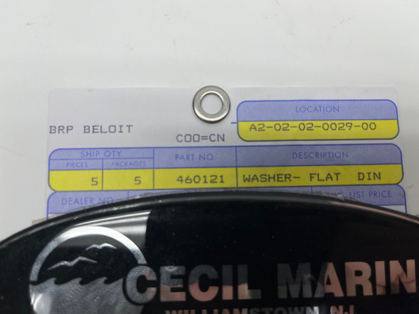 GENUINE BRP WASHER- FLAT 460121 *In Stock & Ready To Ship! - Cecil Marine