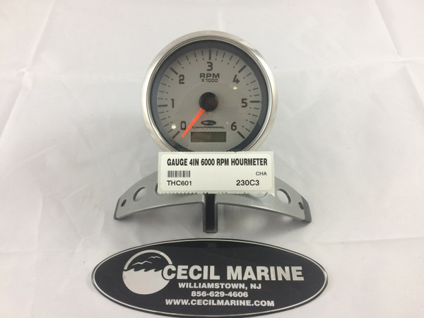 GAUGE 3" 6000 RPM WITH HOUR METER - THC601 - Cecil Marine