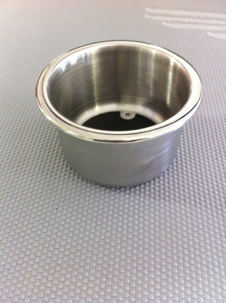 CUP HOLDER - SHALLOW 316SS - 3 5/8" OPENING 2 3/8" DEEP - Cecil Marine