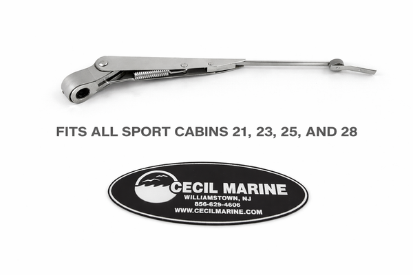 PARKER WIPER ARM 10" - 14" ** Fits 21, 23, 25 & 28 Parker Sport Cabins ...