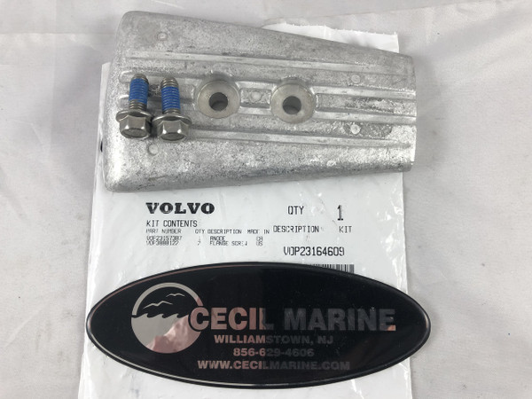 $48.99 GENUINE VOLVO no tax SALT WATER ANODE KIT ALUMINUM 23164609 *In ...