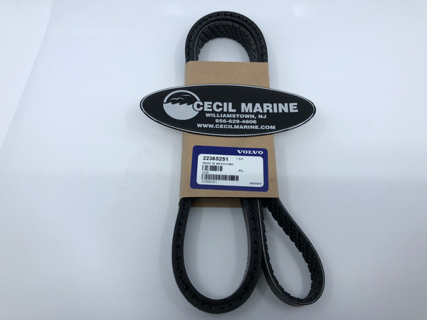 $99.99* GENUINE VOLVO VOLVO V-RIBBED BELT 22365251 *In Stock & Ready To Ship! - Cecil Marine