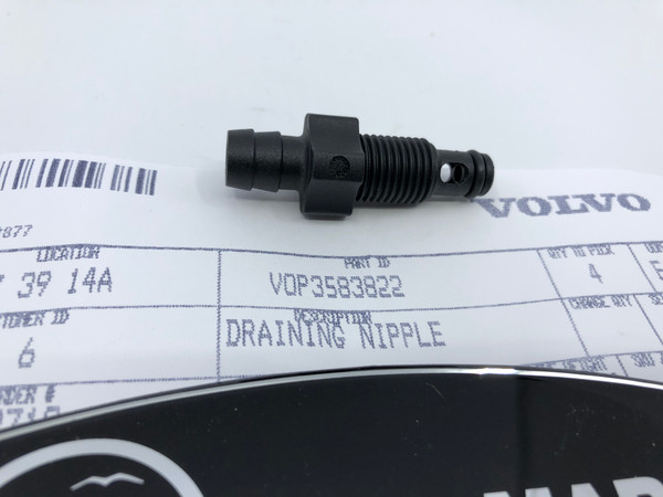 $39.99* GENUINE VOLVO no tax* DRAINING NIPPLE 3583822 *Special Order 10 ...