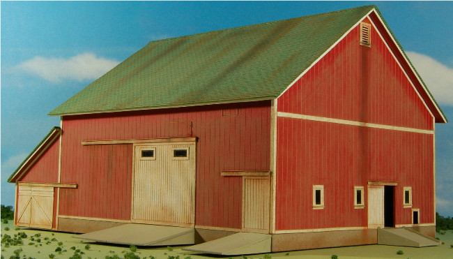 190822 - HO-SCALE BARN-1 (RED) ELFERING FARM SERIES #6 - GCLaser