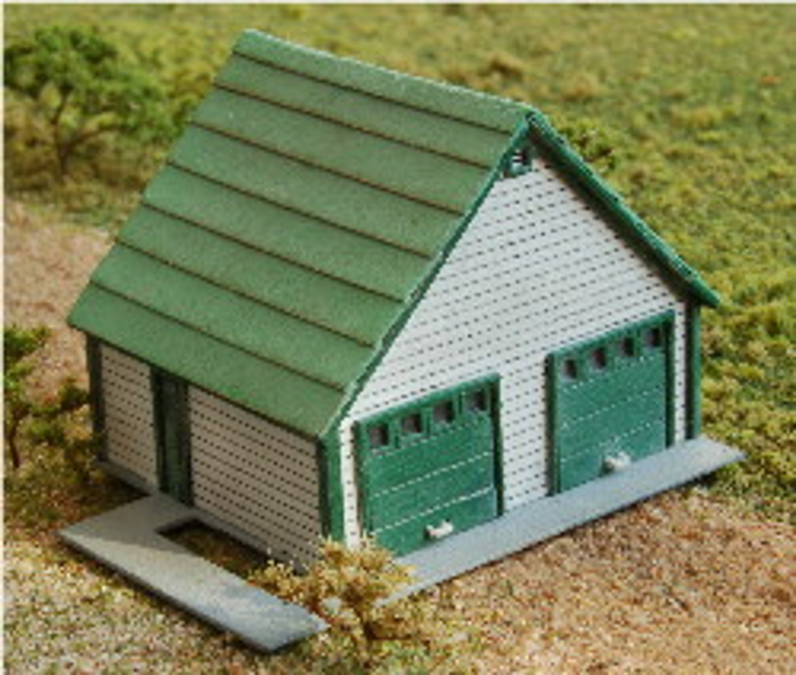 0248 N SCALE 2 CAR GARAGE GCLaser 0248-n-scale-2-car-garage-gclaser