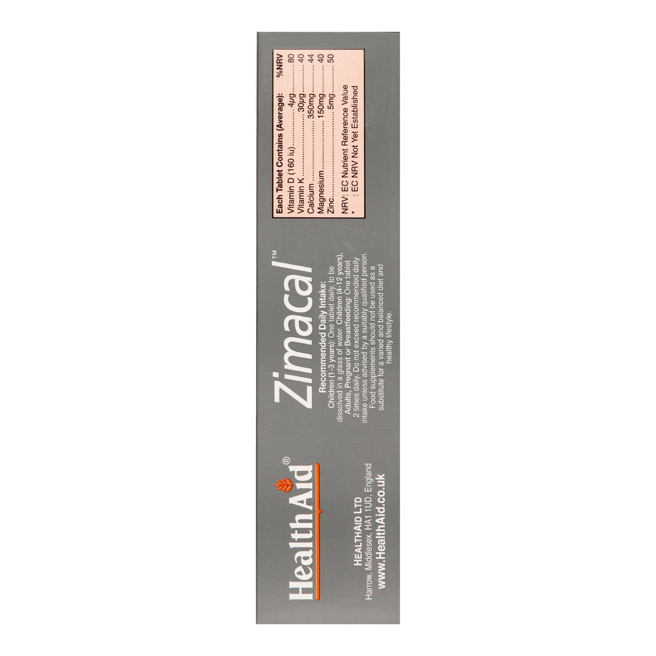 Buy HealthAid Zimacal Effervescent, 20-Tablets | VictoriaHealth
