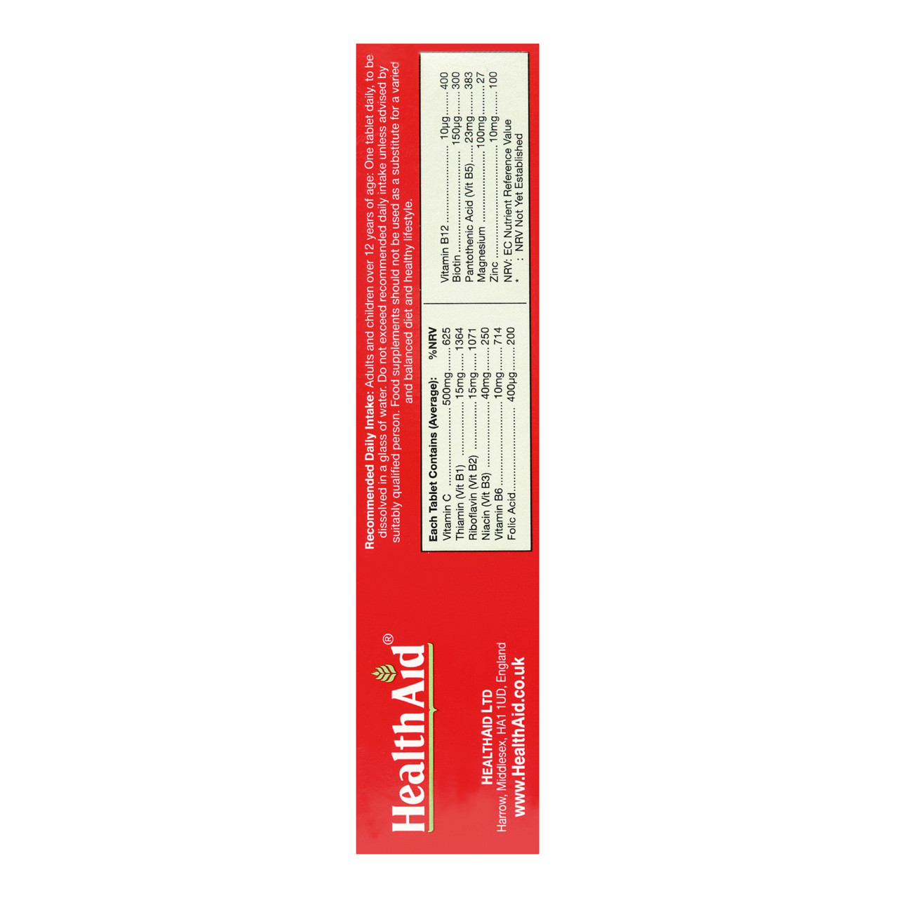 HealthAid B-Vital Effervescent, 20 Tablets - VictoriaHealth